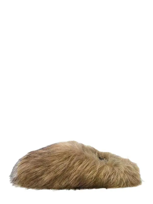 A.W.A.K.E. Mode Fur Texture Mules - Brown