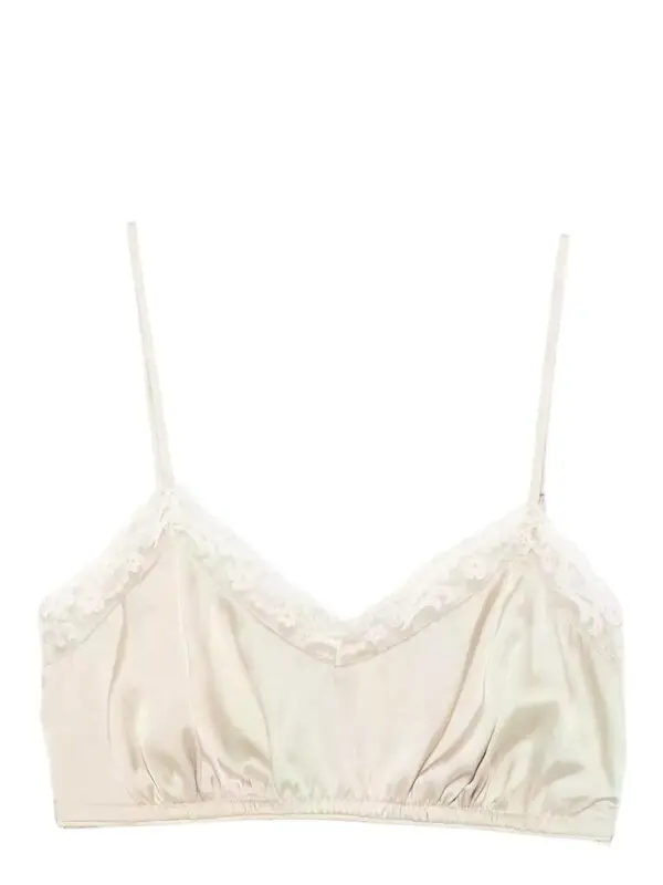 Simone Rocha Lace-trim Top - Neutrals