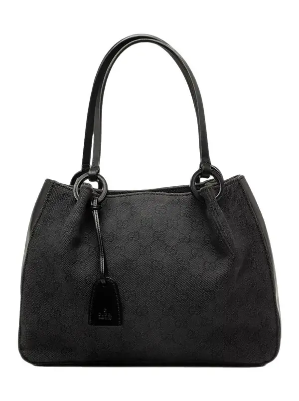 Gucci 2000-2015 Gg Denim Shoulder Bag - Black