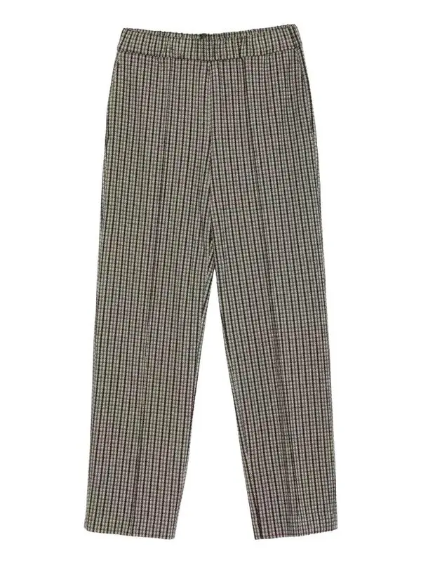 Fabiana Filippi Check Pattern Straight-leg Trousers - Grey