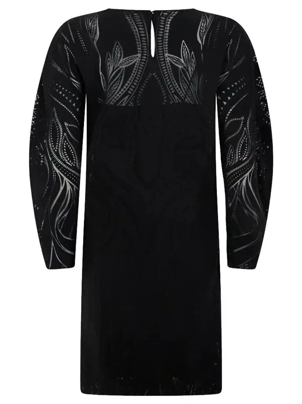 Alberta Ferretti Long Sleeve Mini Dress - Black