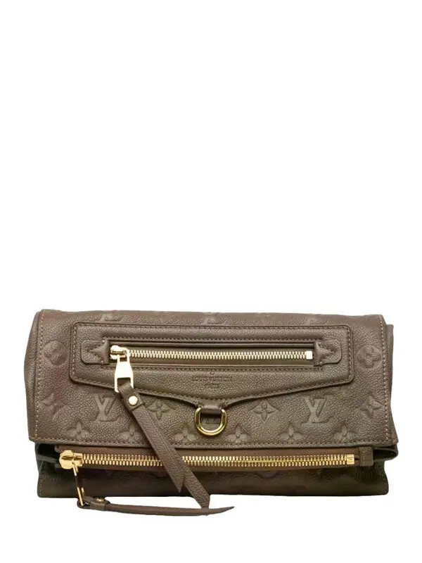 LOUIS VUITTON Monogram Empreinte Clutch - Brown
