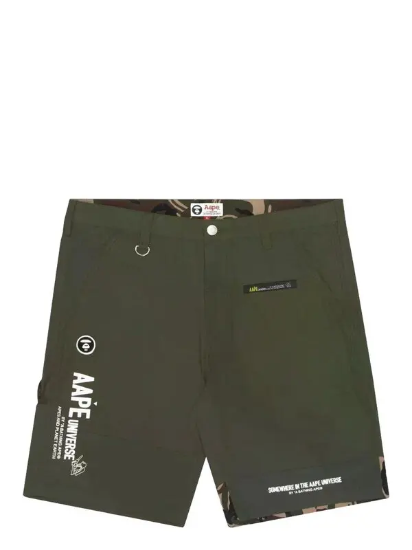 AAPE BY *A BATHING APE Paneled Cargo Shorts - Green