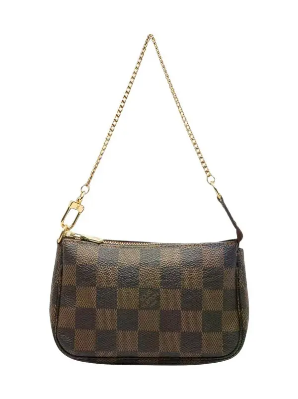 LOUIS VUITTON 2008 Damier Ebene Mini Pochette Accessoires Handbag - Brown