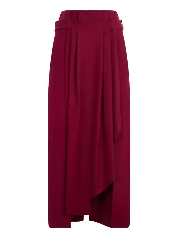 Alberta Ferretti Belted Maxi Skirt - Red
