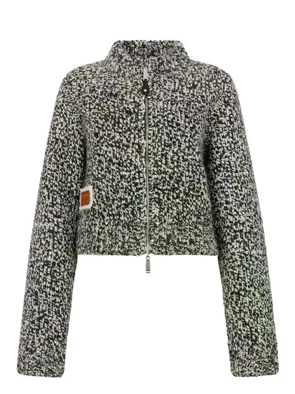 Dsquared2 Reversible Mouliné Zipped Knit Cardigan - Black