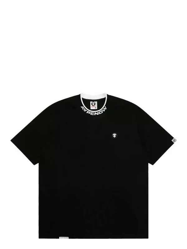 AAPE BY *A BATHING APE Now Moonface Logo-patch T-shirt - Neutrals