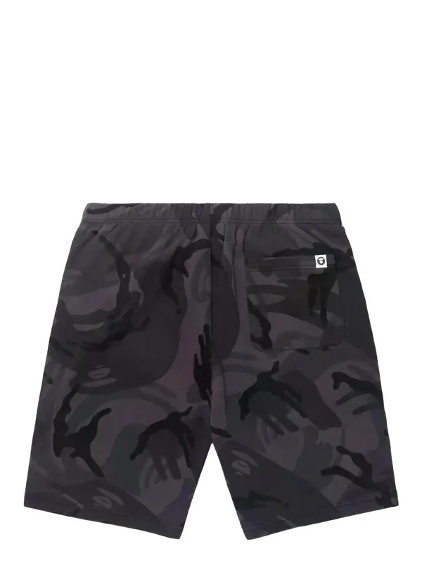 AAPE BY *A BATHING APE Moonface Camouflage-print Shorts - Black