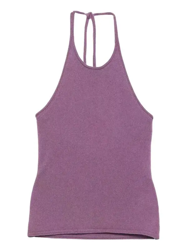 Christopher Esber Fine Knit Halterneck Top - Purple