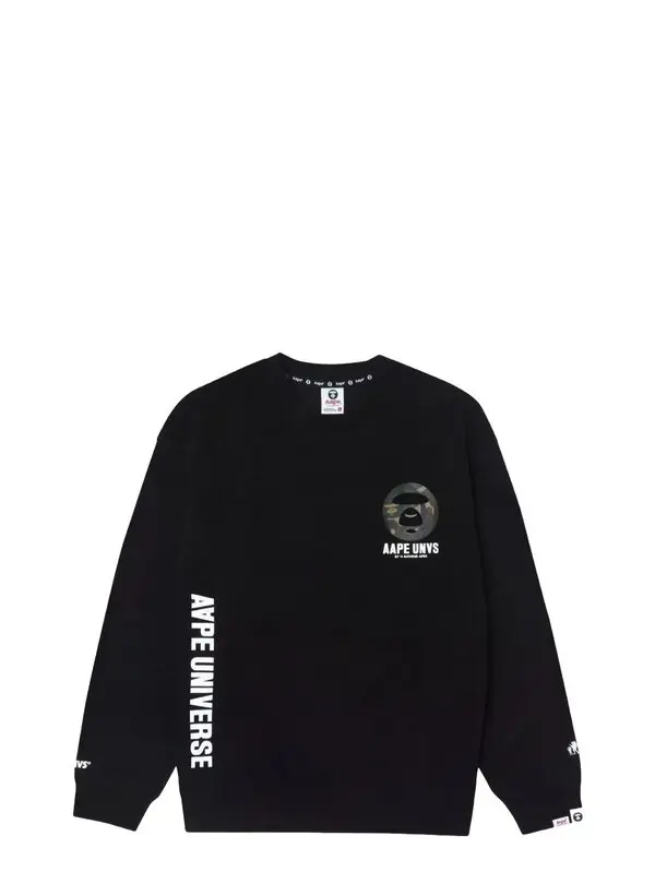 AAPE BY *A BATHING APE Moonface Graphic Sweatshirt - Black