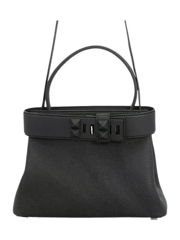 Hermès Togo And Swift Medor Satchel Bag - Black