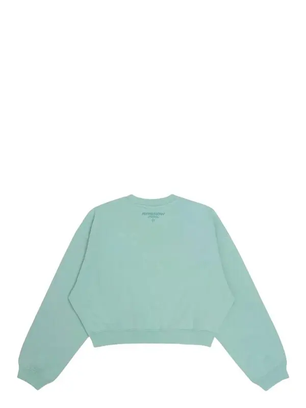 AAPE BY *A BATHING APE Moonface Embroidered Cropped Sweater - Green