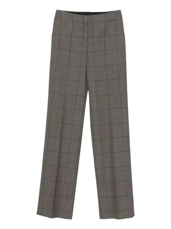 MUGLER Check Pattern Trousers - Grey