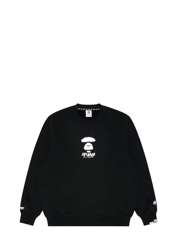 AAPE BY *A BATHING APE Graphic Print Sweatshirt - Black