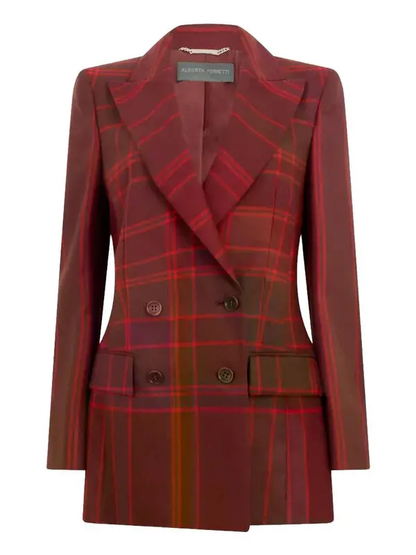 Alberta Ferretti Double-breasted Blazer - Red