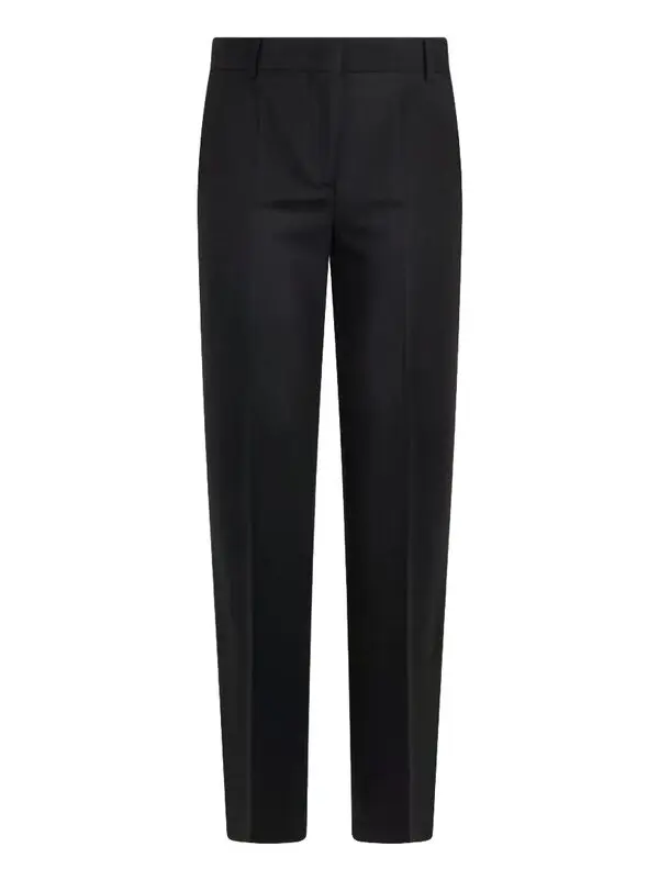 Alberta Ferretti Pressed-crease Tailored Trousers - Black