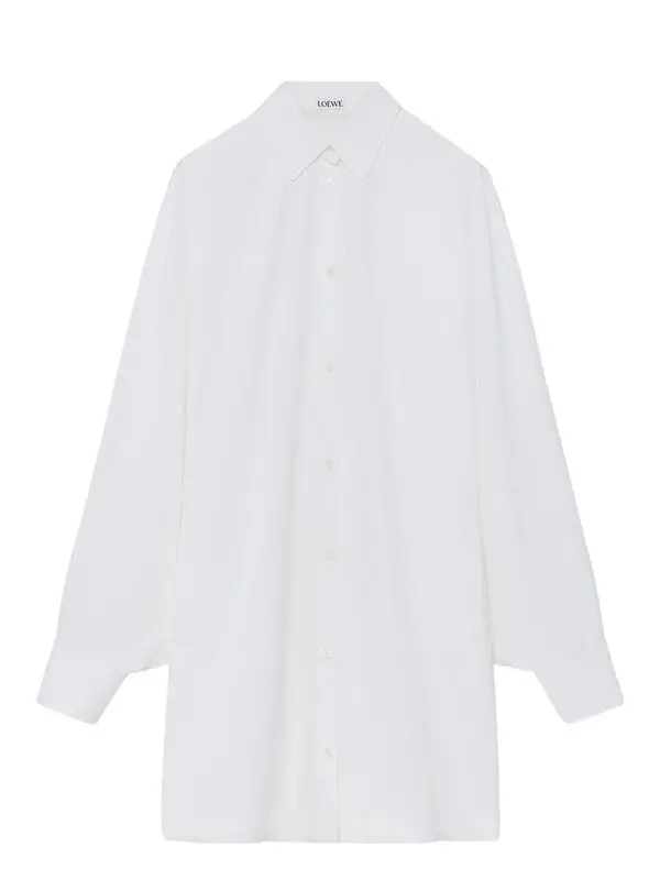Loewe Cotton Shirt Dress - White