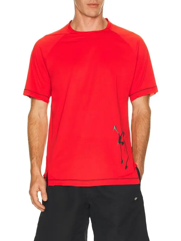Y3 Graphic Print Jersey T-shirt - Red