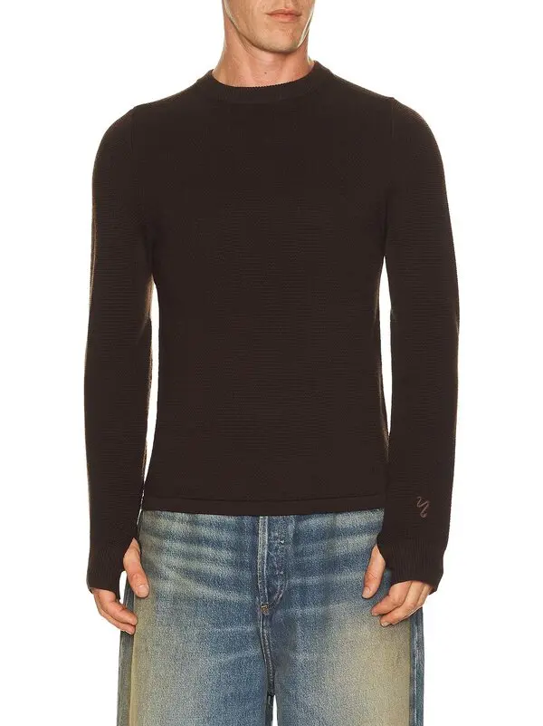 YARDSALE Knit Baselayer Top - Dark Chocolate