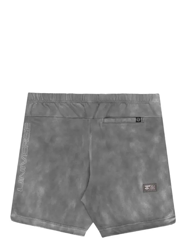 AAPE BY *A BATHING APE Moonface Acid Wash Shorts - Grey