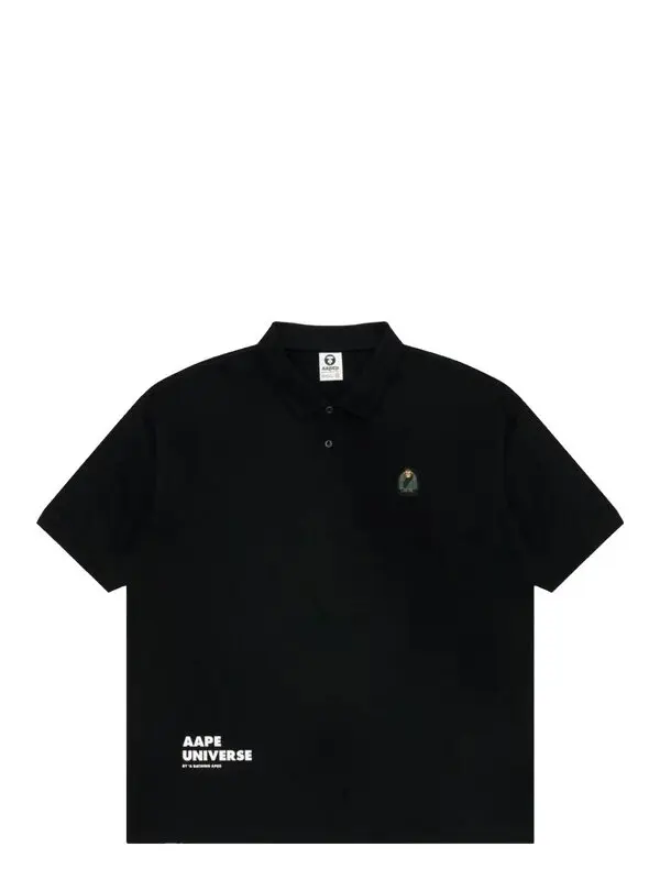 AAPE BY *A BATHING APE Aaper Patch Polo Shirt - Black