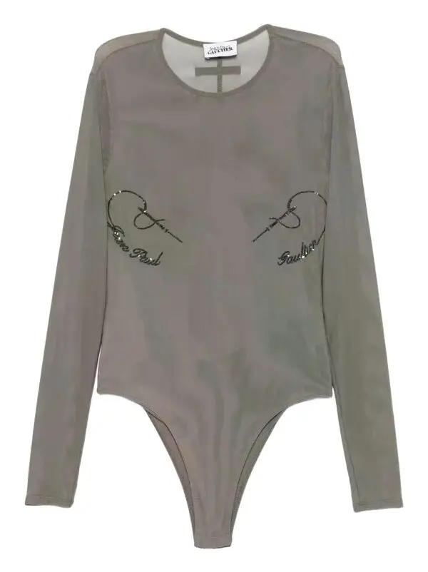 JEAN PAUL GAULTIER Embellished Bodysuit - Grey