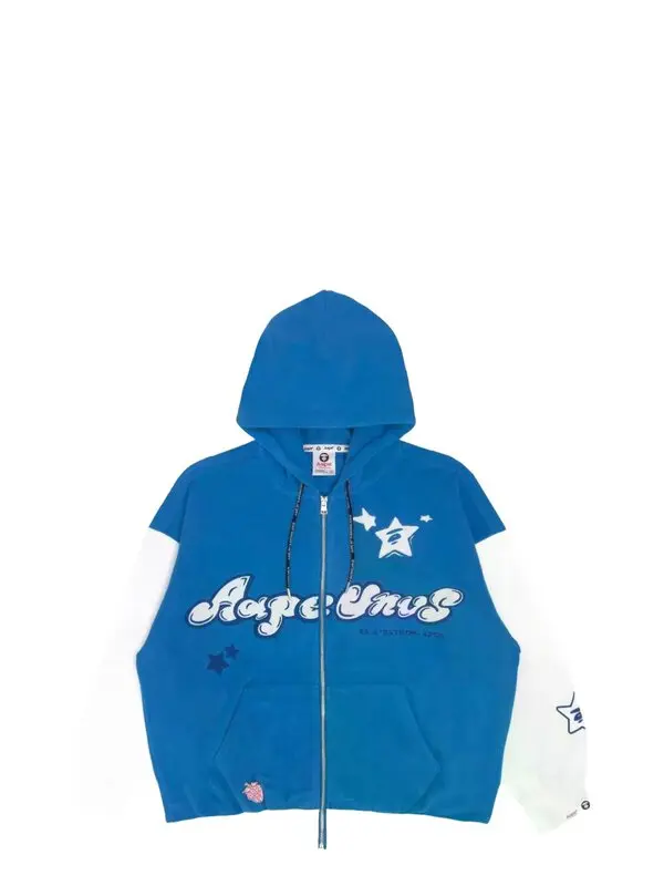 AAPE BY *A BATHING APE Moonface Panelled Hoodie - Blue