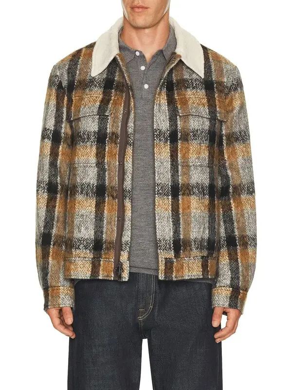 Simkhai Trucker Jacket - Grey Multi