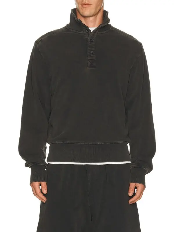 ENTIRE STUDIOS Port Pullover In Black - Washed Black