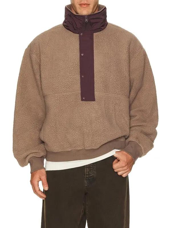 ENTIRE STUDIOS System Half Zip Fleece - Brown