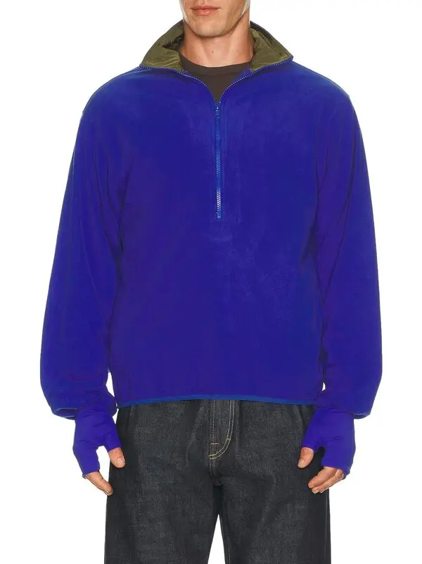 ENTIRE STUDIOS Shell Fleece In Blue - Cerulean