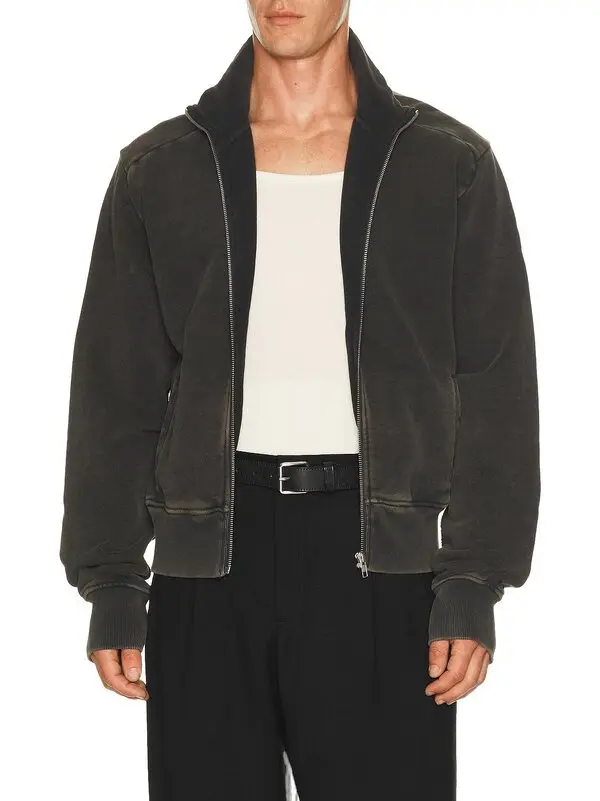 ENTIRE STUDIOS Standard Track Jacket In Black - Washed Black