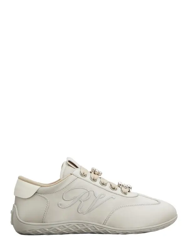 ROGER VIVIER Viv Low Sneakers With Buckle Detail - Grey