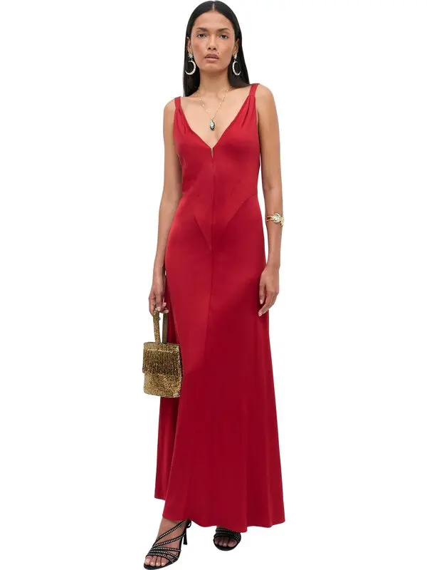 Rixo Adelina Regular Gown - Red