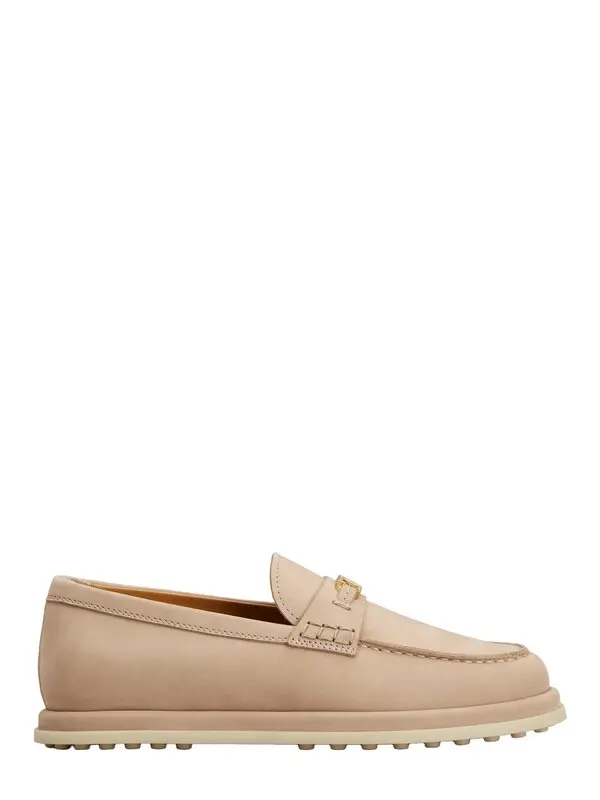 TOD'S Loafers In Nubuck With T Timeless Accessory - Pink