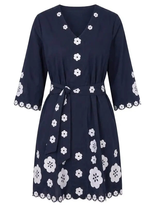 Adrift Clothing Sacha Shift Dress - Blue