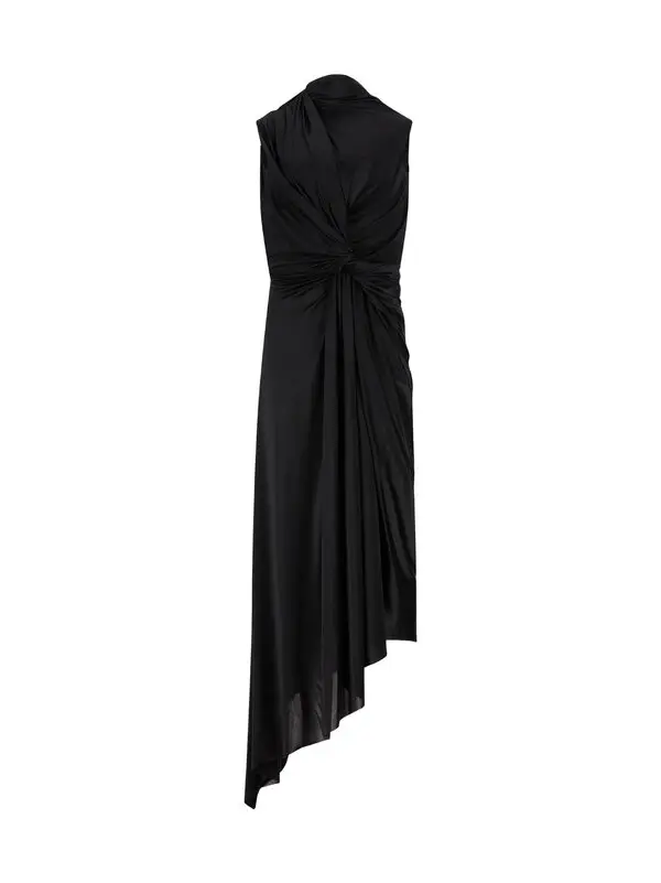 Balenciaga Stretch Fabric Asymmetrical Dress - Black