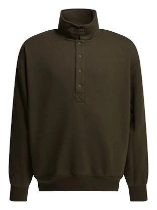DAIWA PIER39 Half Button Closure Sweatshirt - Brown