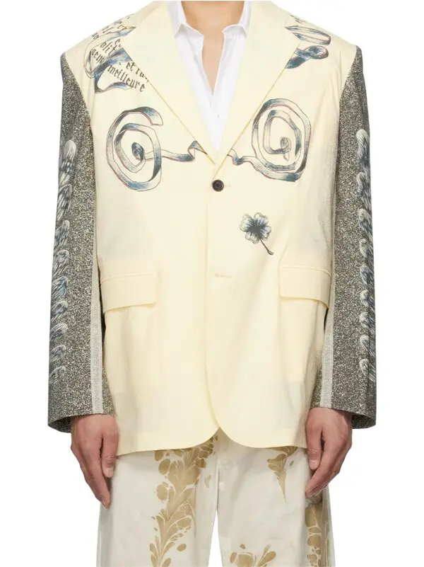JEAN PAUL GAULTIER Multi-tattoo Blazer - White