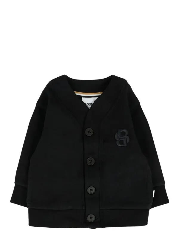 Hugo Boss Long Sleeve V-neck Cardigan - Black