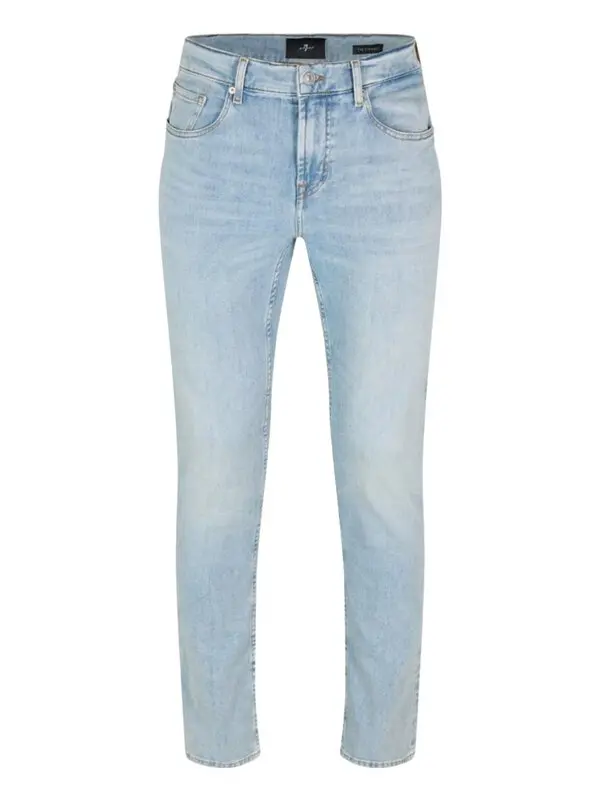 7 For All Mankind Faded Detail Jeans - Blue