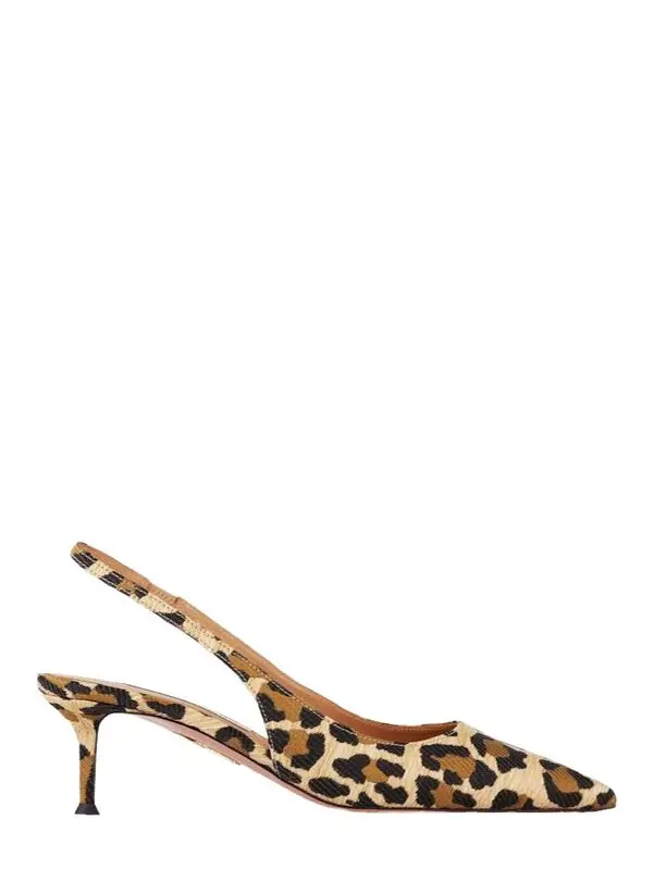 AQUAZZURA Slingback Pumps - Leopard