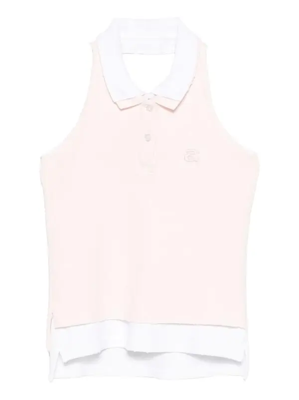Alexander Wang Sleeveless Layered Polo Top - White
