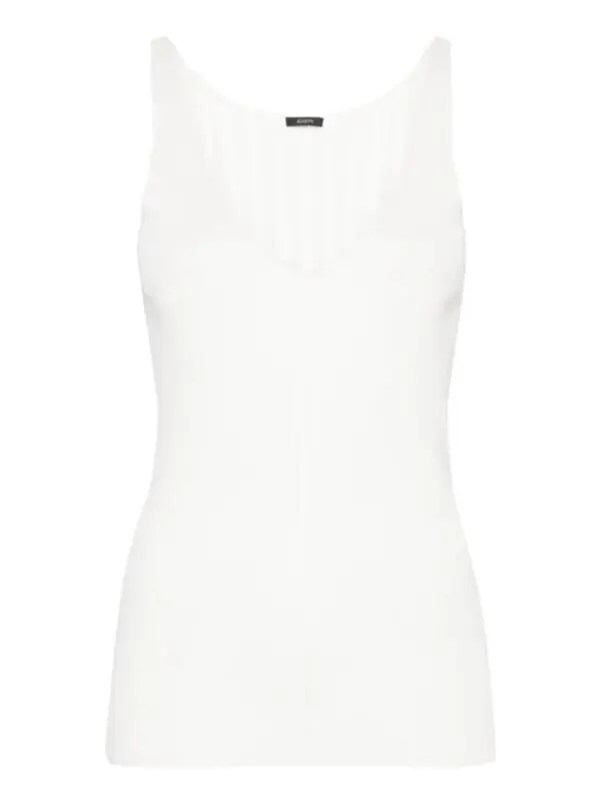 JOSEPH Satiny Knitted Tank Top - White