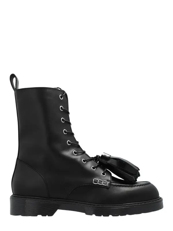 J.W.ANDERSON Leather Lace-up Boots With Tassel Detail - Black