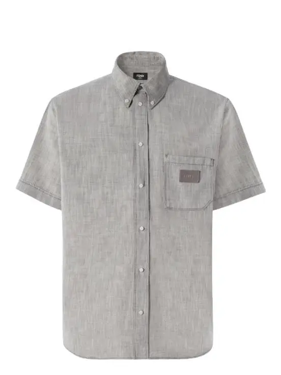 Fendi Gray Denim Shirt - Grey