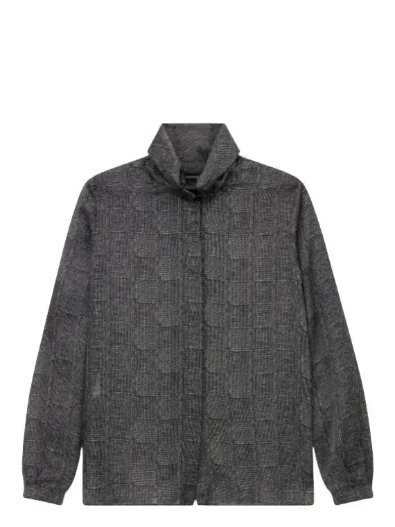 Emporio Armani Signature Capsule Printed Satin Shirt - Grey