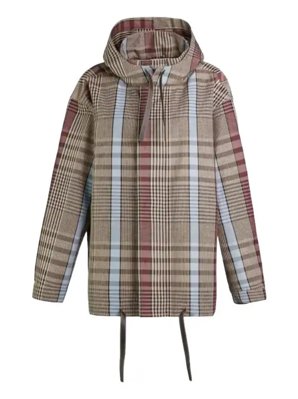 TOD'S Long Sleeve Checked Windbreaker Jacket - Multi-color