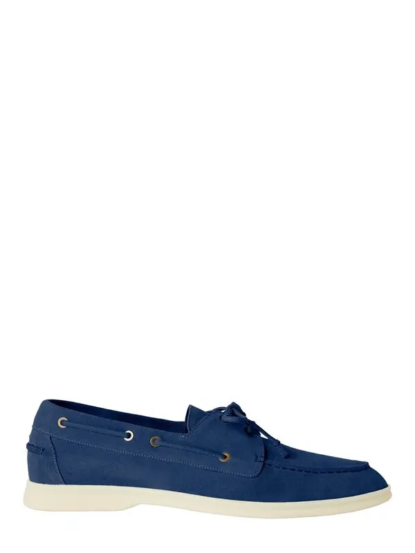 Loro Piana Sea-sail Walk Lace-up Loafers - Blue
