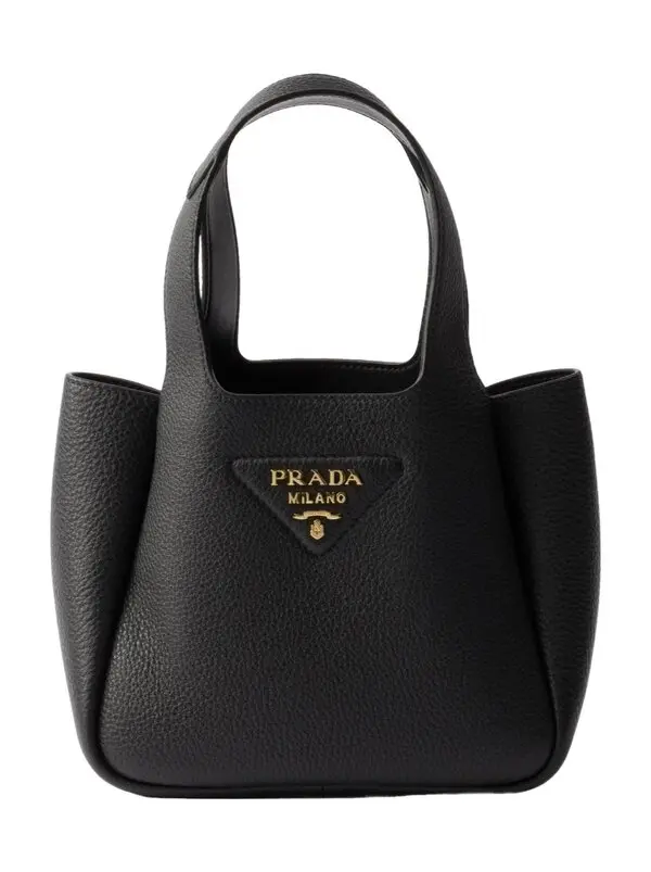 Prada Liaison Mini Leather Handbag - Black